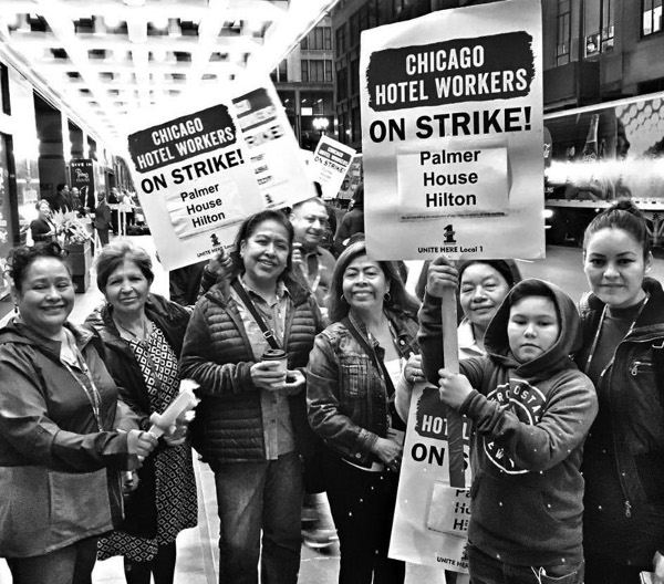 Union workers strike Chicago hotels over healthcare - People's Tribune